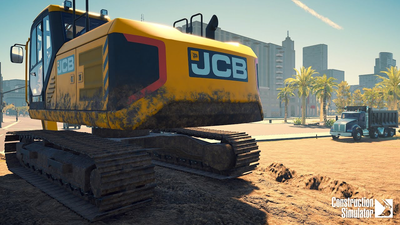 Loading out topsoil w JCB 220X excavator 🚧 Construction Simulator - YouTube