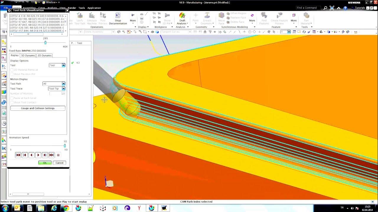 NX CAM - VARIABLE CONTOUR (STREAMLINE) - YouTube