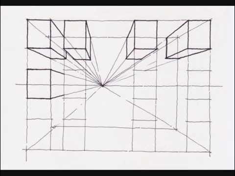 Perspective Drawing : Draw a box : Fundamental of a one point ...