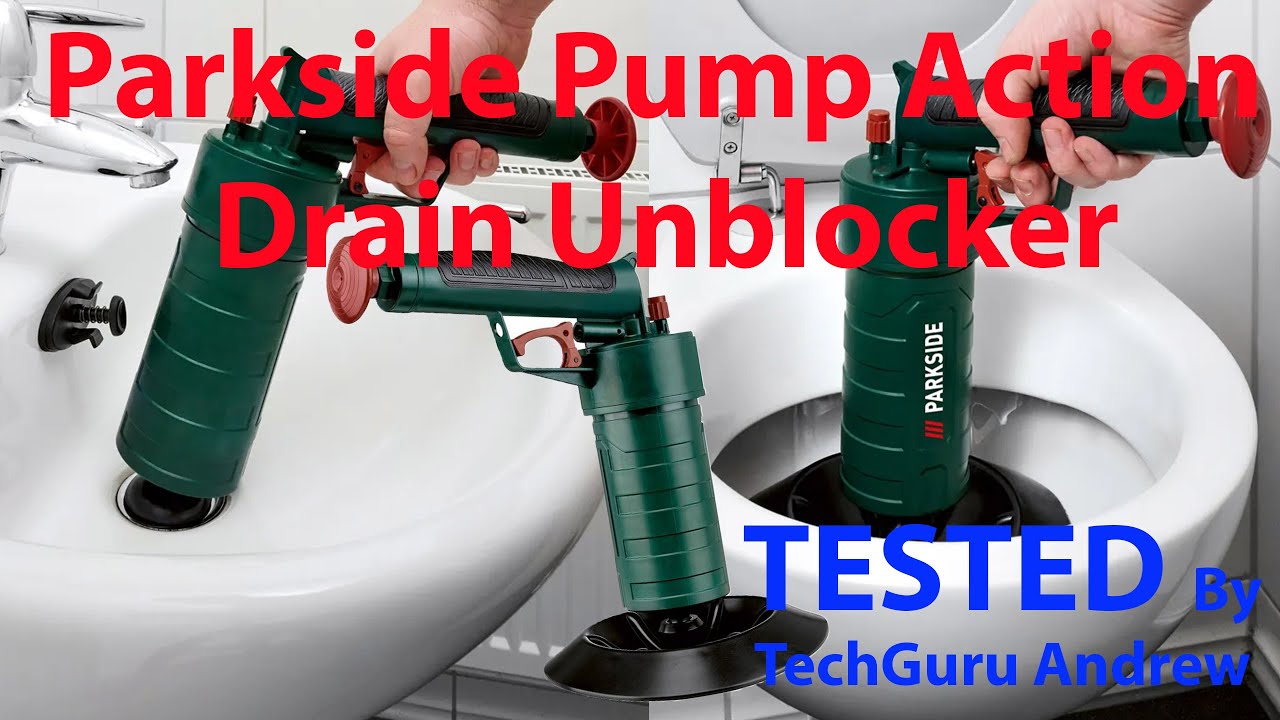 Parkside Pump Action Drain Unblocker - YouTube