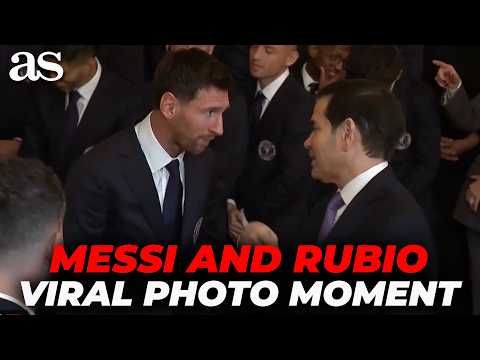 Messi MEETS Marco Rubio UP CLOSE — Viral WHITE HOUSE MOMENT
