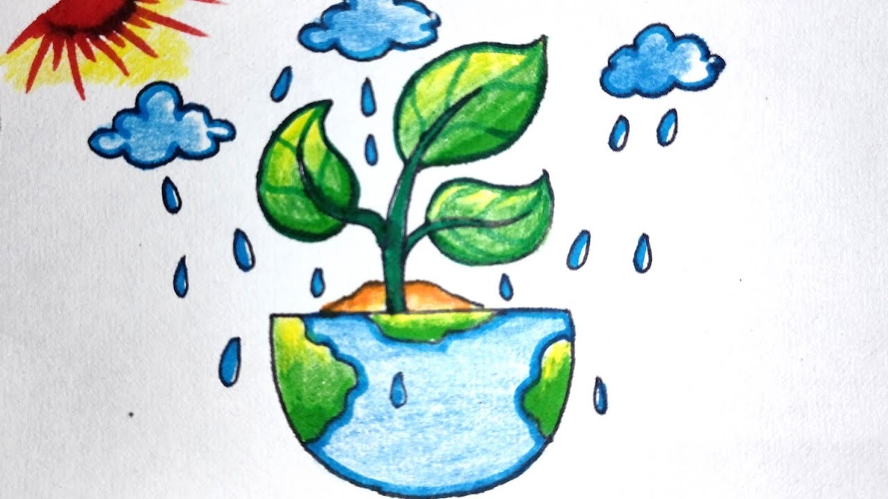 World Nature Conservation Drawing/ How to Draw World Nature ...