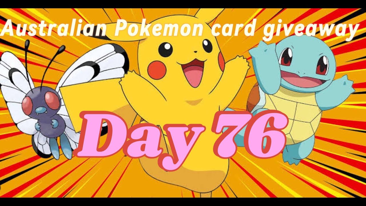 Australian Pokemon card giveaways everyday LIVE day 76 opening surging ...