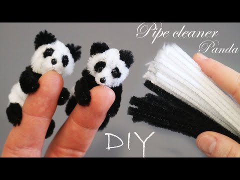 AMAZINGLY CUTE Mini PANDA 🐼 Pipe Cleaner Toy 🐼 DIY