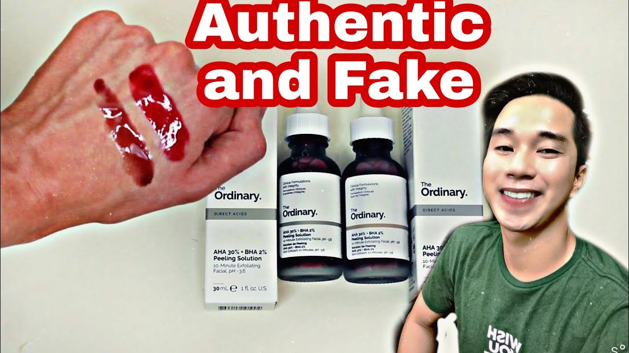 The ordinary authentic to fake #peelingsolution #niacinamide #skincare ...