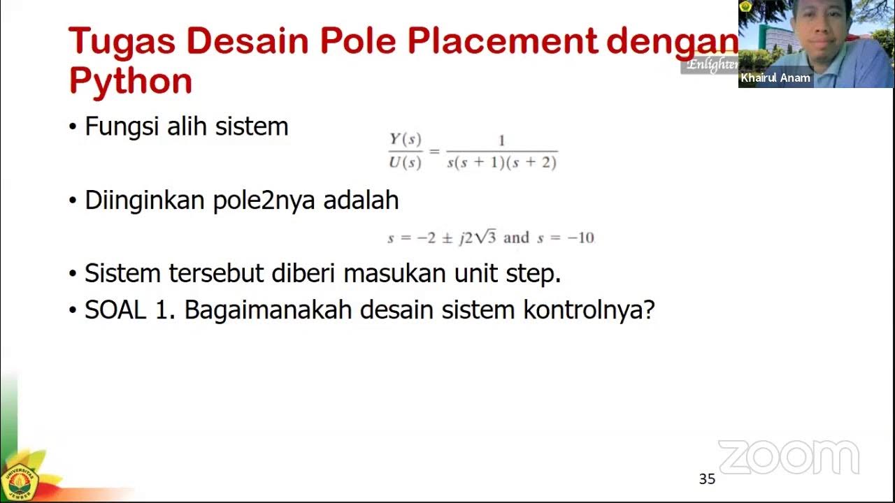 Sistem Kontrol Optimal: Review SK - Pole placement - YouTube