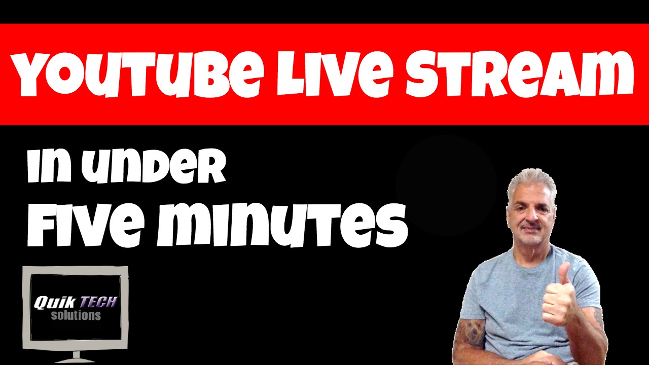 How To Set Up The Basics of a YoutubeLive Stream In Under 5 Minutes ...