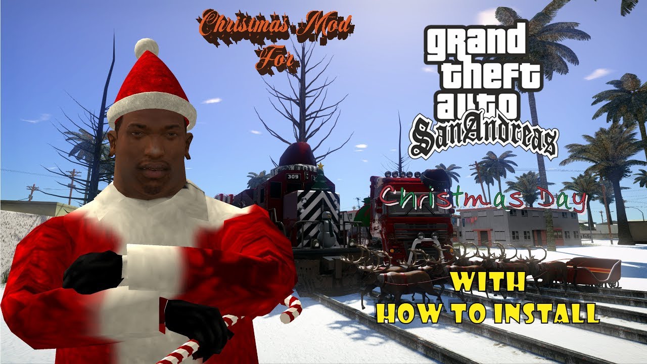 GTA San Andreas Christmas Mod | GTA SA Snow Mod | How To Install | Tv ...