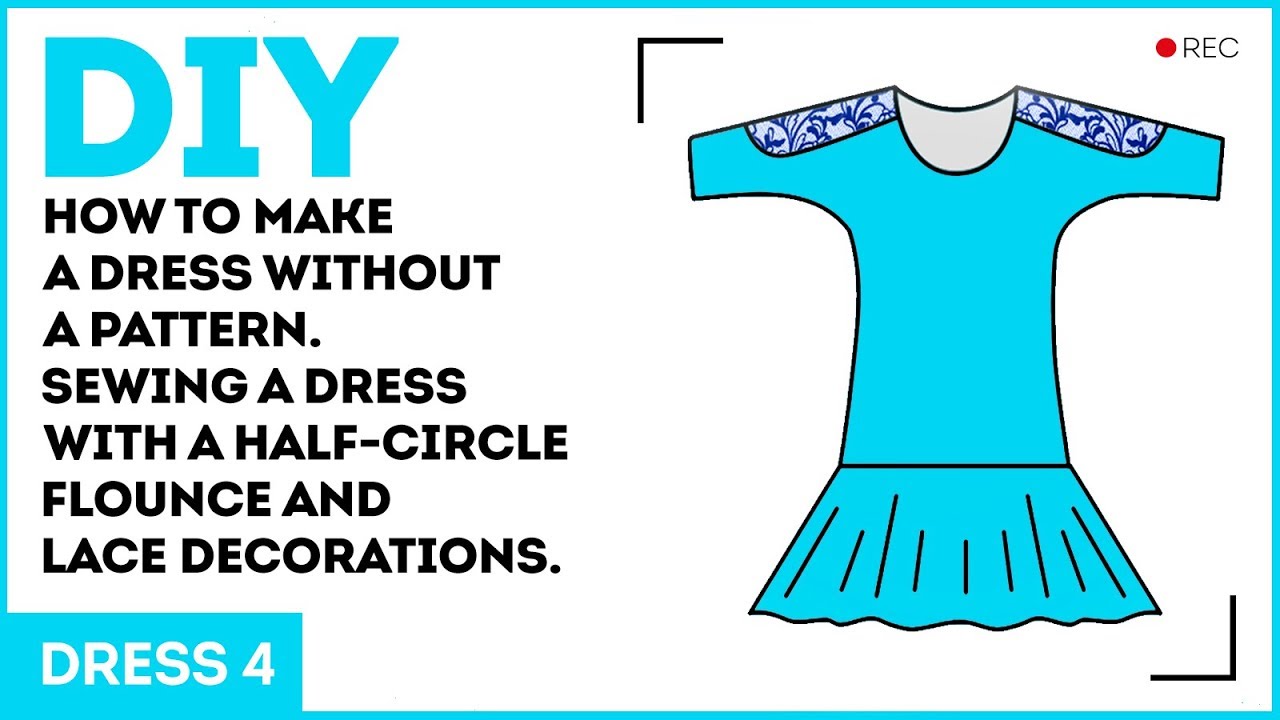 DIY: How to make a dress without a pattern. Sewing a dress with a half ...