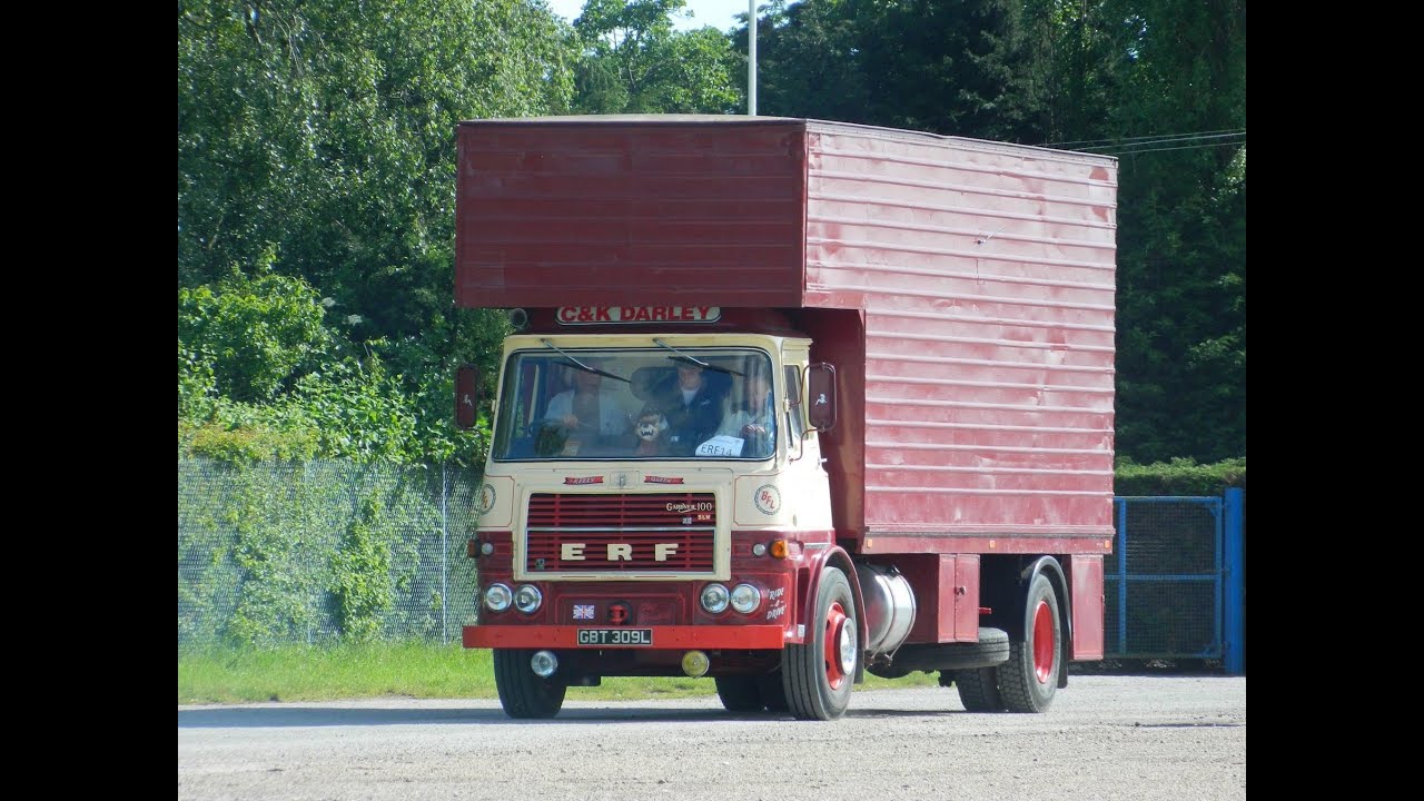 ERF lv driving back home from newark truck show - YouTube
