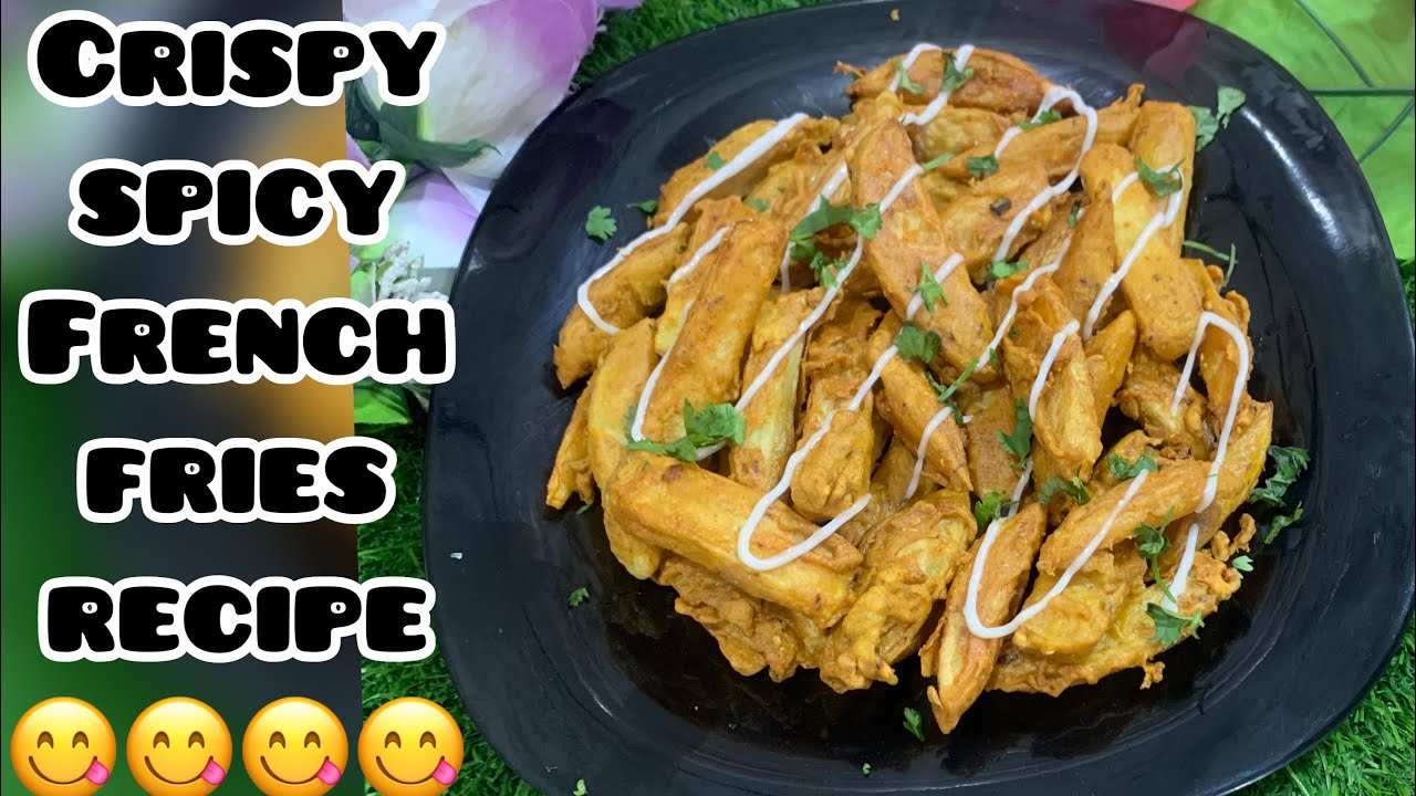 Crispy spicy French fries recipe/How to make crispy spicy French fries ...