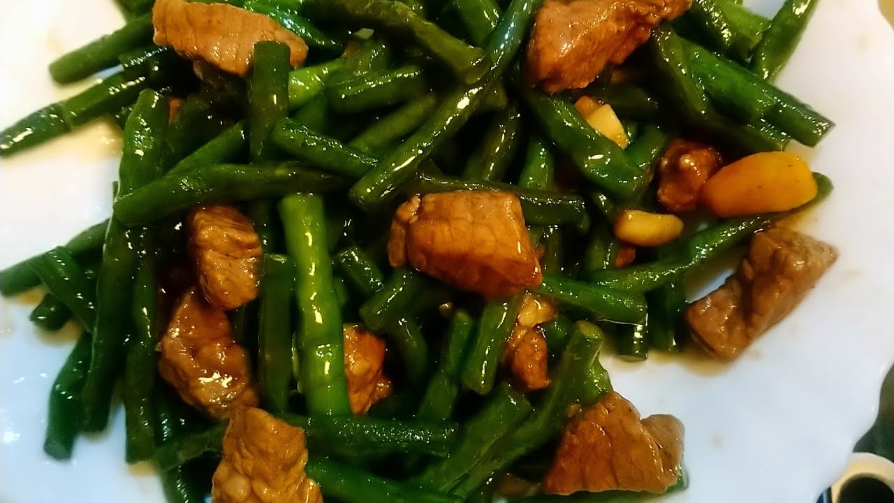 Stir-fried Green String Beans / Ginisang Sitaw na may karneng Baka ...