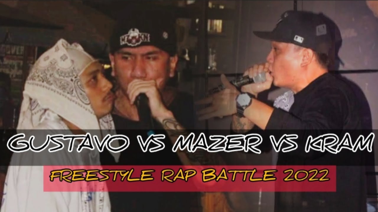 FREESTYLE RAP BATTLE 2022 GUSTAVO VS MAZER VS KRAM @Topgrill - YouTube