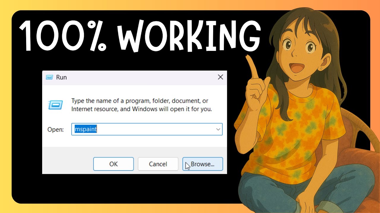 How To Open Microsoft Paint From Run Command EASY - YouTube
