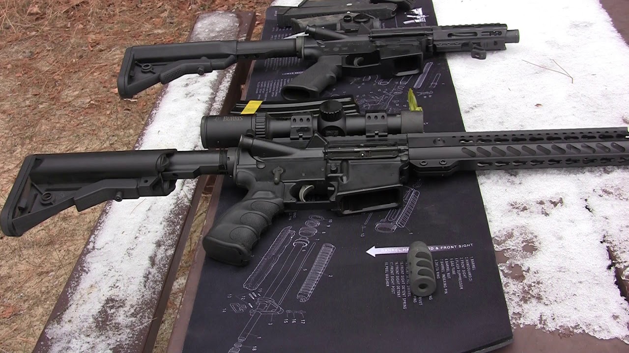 AR-15 Silent Spring system and Muzzle Brake - YouTube