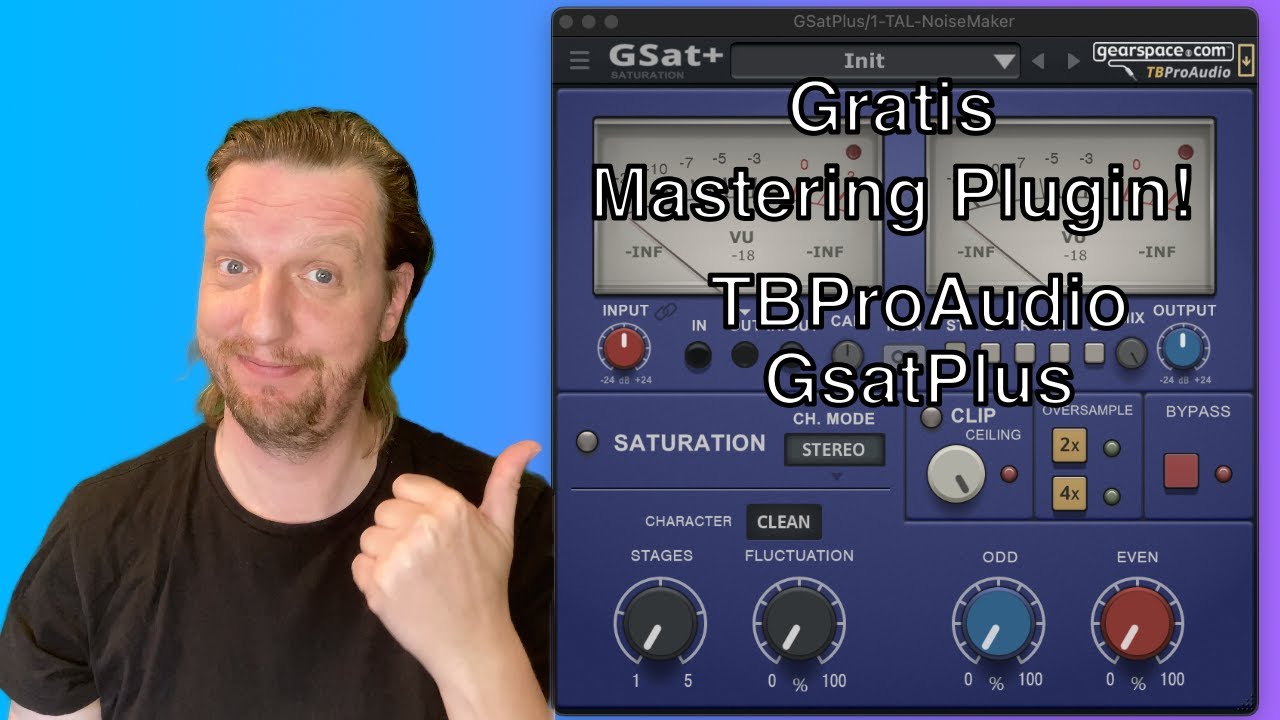 Gratis mastering plugin: TBProAudio GsatPlus - YouTube