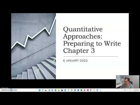 Quantitative Approaches: Preparing to Write Chapter 3 - YouTube