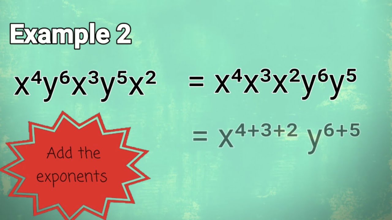 Product Rule For Exponents YouTube Product Rule For Exponents YouTube