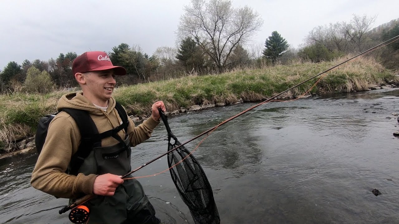 Streamer Fishing small stream Wisconsin - YouTube