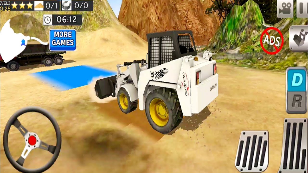 JATUH TERGULING: Bulldozer MUAT PENUH Pasir Mobil-mobilan Truk -Game ...