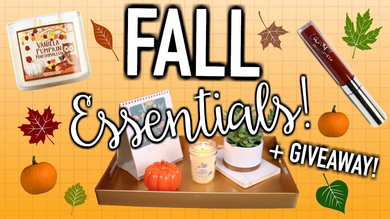 10 Fall Essentials/Must Haves! + GIVEAWAY!! - YouTube