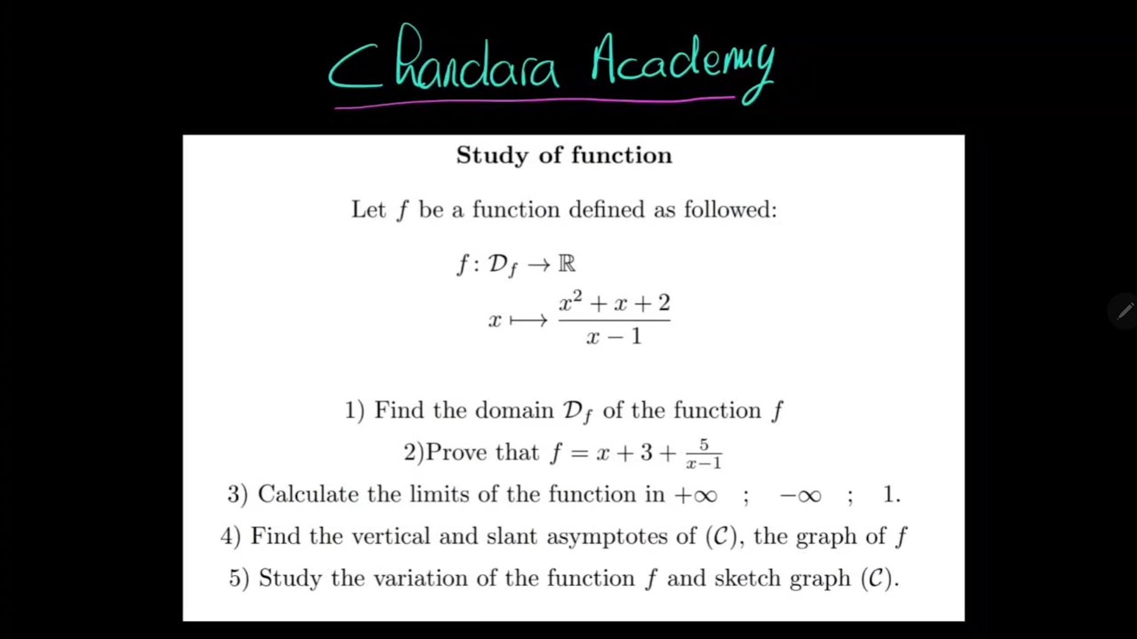 Study of a rational function!! 1 | Part 1 - YouTube