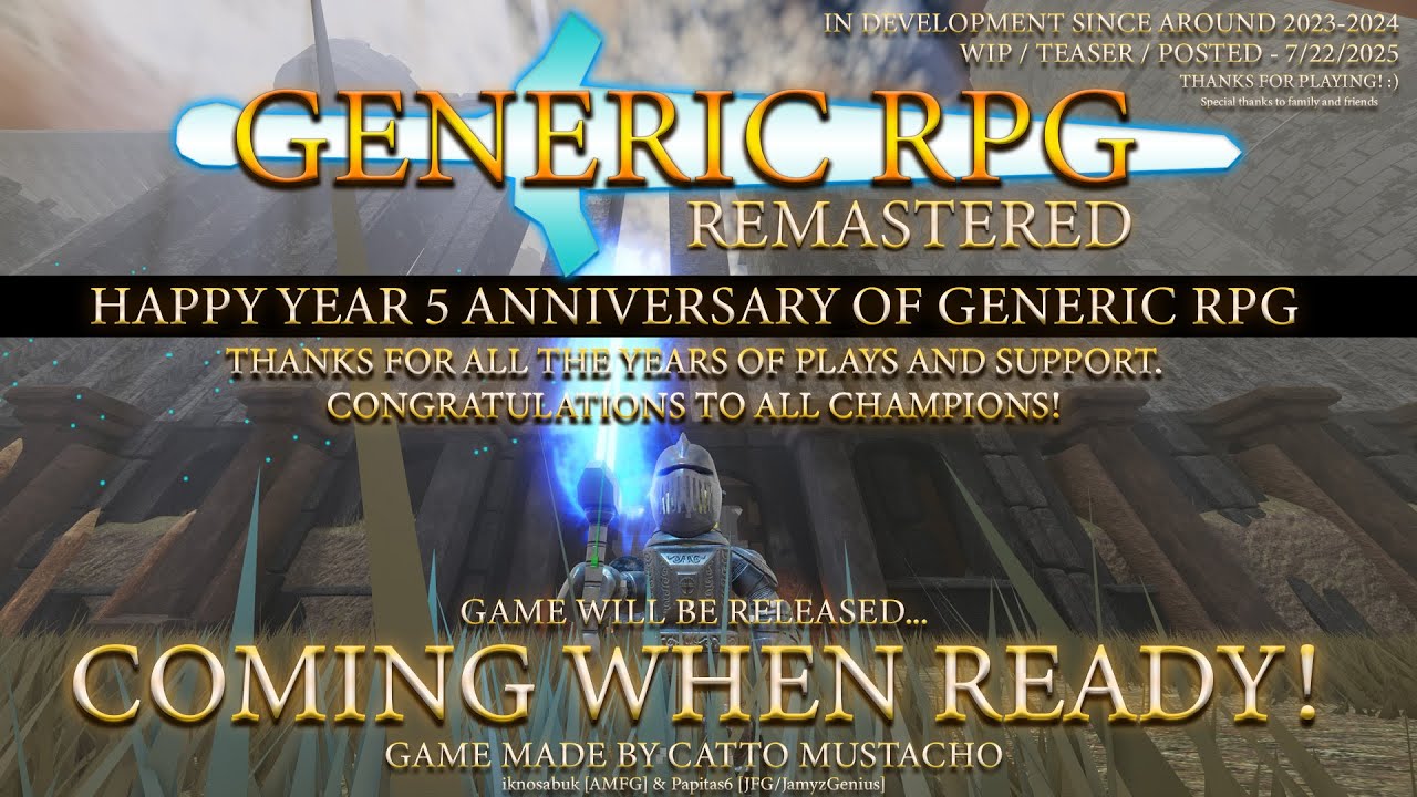 GENERIC RPG REMASTERED 2025 TEASER - GAME MADE BY US AT CATTO MUSTACHO ...