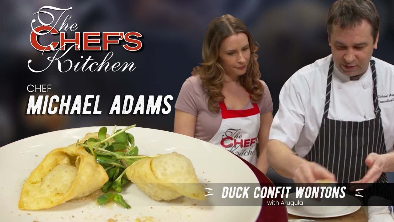 Duck Confit Wontons with Arugula | Chef Michael Adams - YouTube