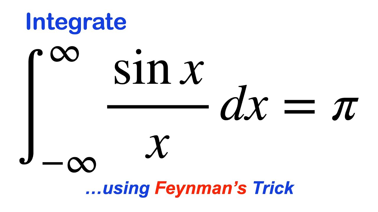 Integral Of Sinx x From Negative Infinity To Infinity YouTube