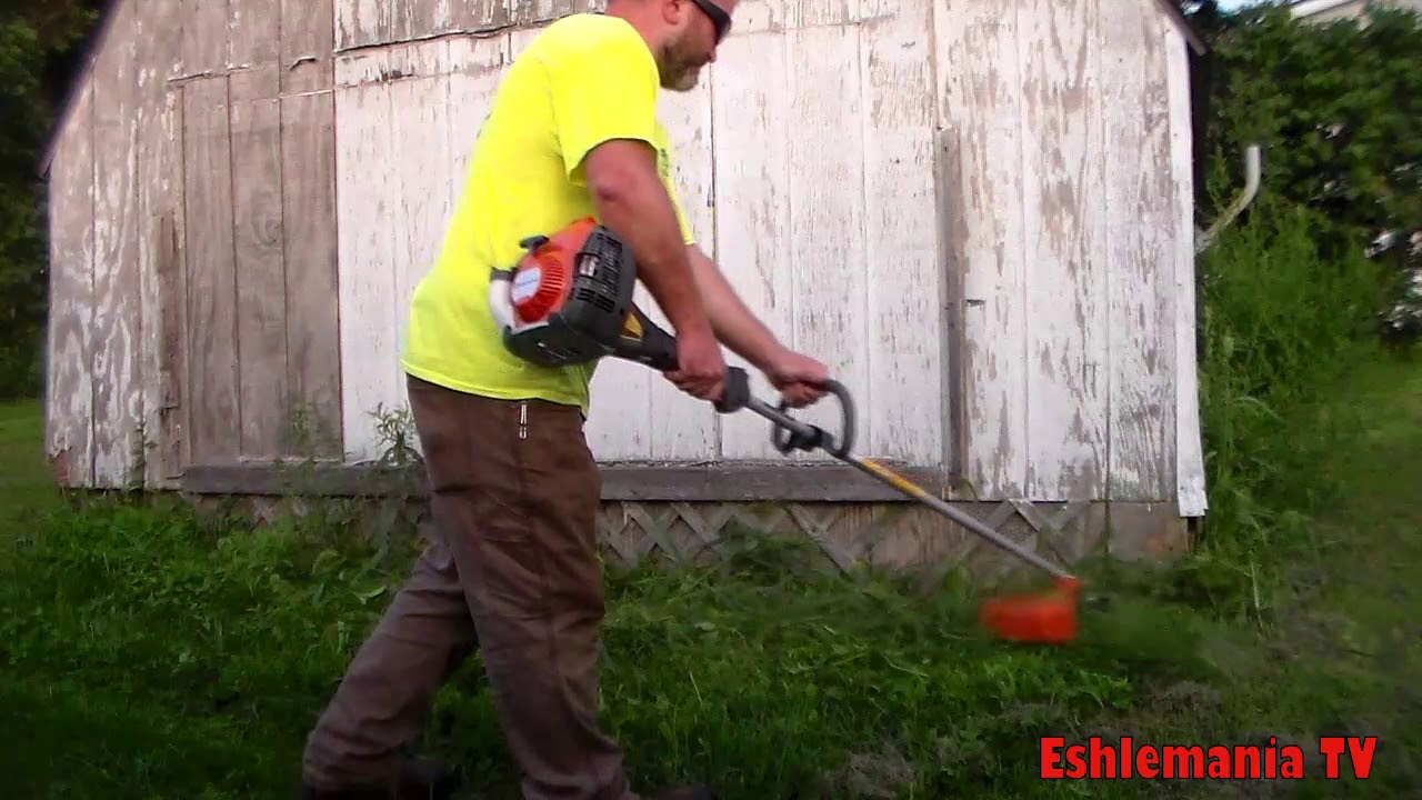 Husqvarna 525LST String Trimmer In Action - YouTube
