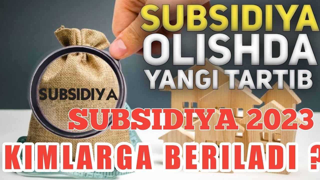 SUBSIDIYA HAQIDA, SUBSIDIYAGA QANDAY HUJJATLAR KERAK, SUBSIDIYA ...