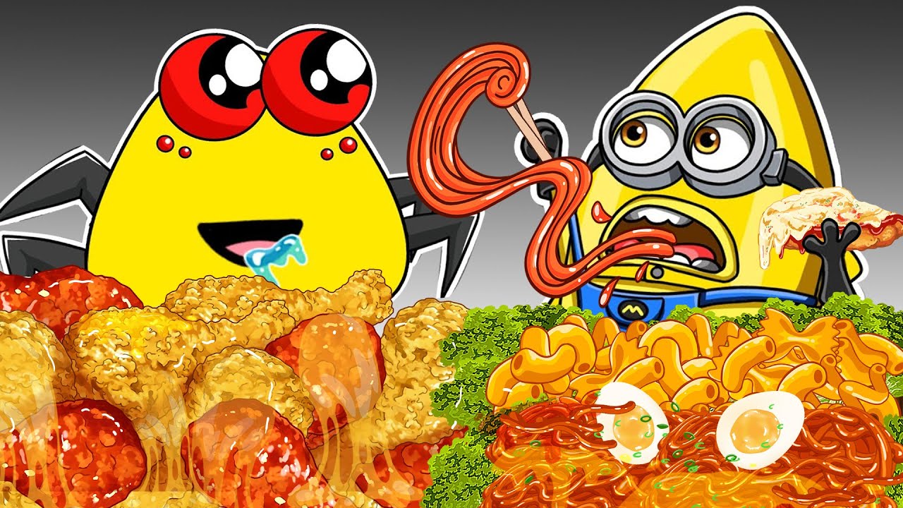 Bou's Revenge - Pou Cooking Spicy Noodles & Fries Chicken | Mukbang ...