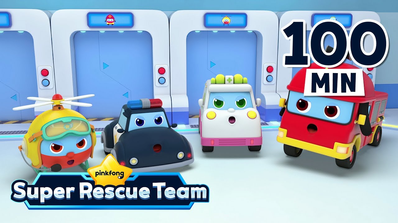 [2023 BEST] Super Rescue Team ALL Songs & Cartoons | Pinkfong Car ...