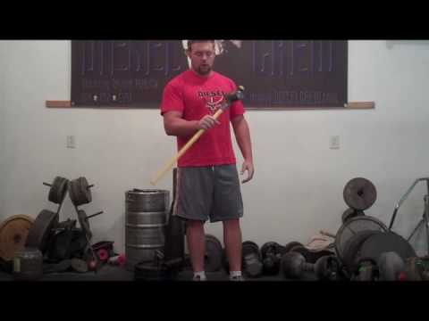 Baseball Grip Strength Training - Sledge Rotations - YouTube