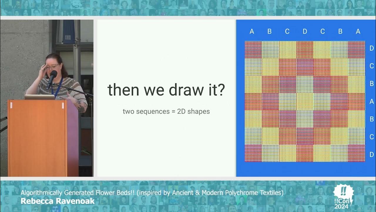 Algorithmically generated flower beds!! - Rebecca Ravenoak at !!Con 2024 - YouTube