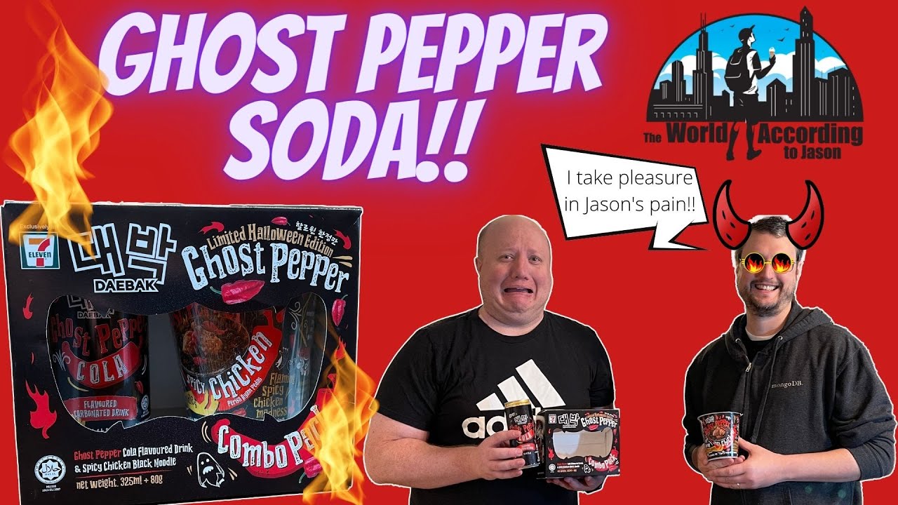 GHOST PEPPER Soda and Noodles CHALLENGE! Americans Review INSANELY ...