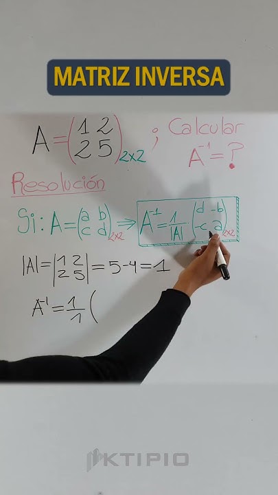 Matriz inversa #curso #algebra #matrices - YouTube
