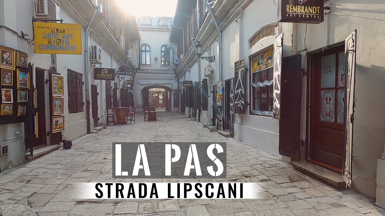 La Pas in Bucuresti, Strada Lipscani in Centrul Vechi/Walking Bucharest ...