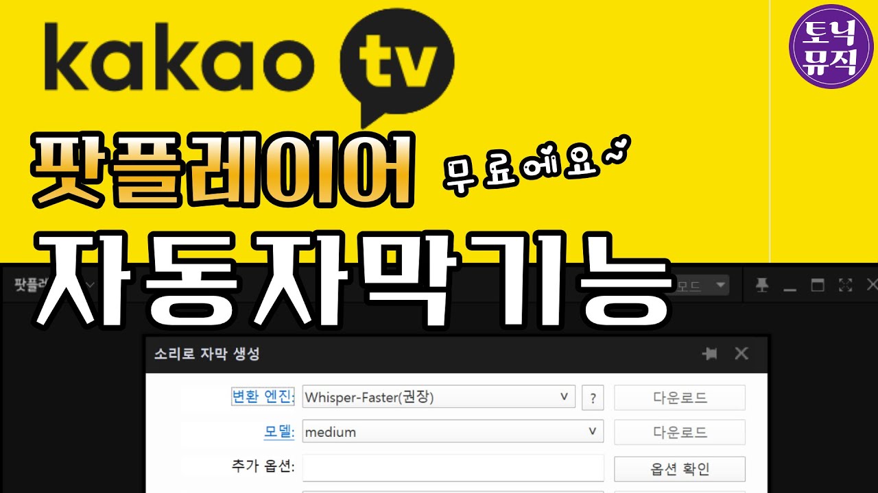 카카오TV 팟플레이어 자동자막 기능 | KakaoTV PotPlayer Auto Subscript Generator - YouTube