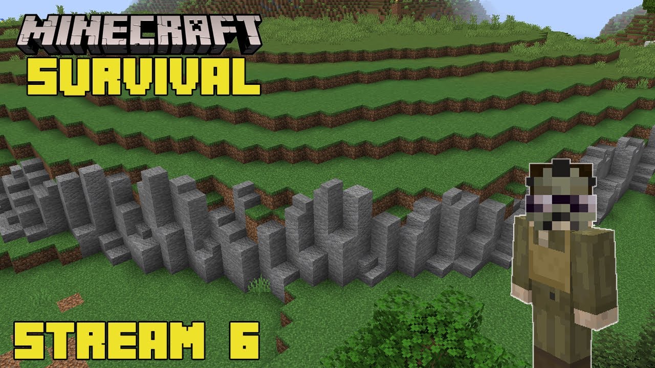 Terraforming for my farms - Survival Minecraft stream 6 - YouTube