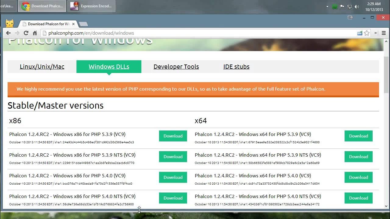 Phalcon Php Framework / 1.2 Windows Installation - YouTube