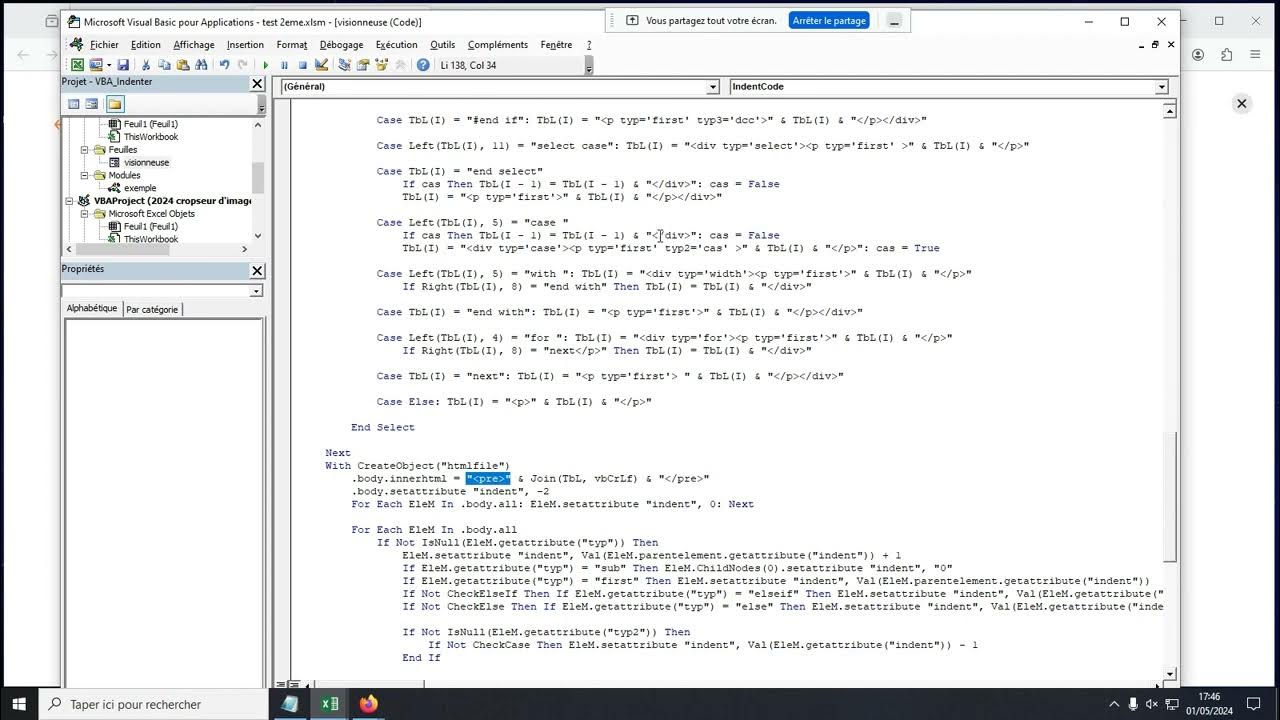 demo vba indenter version beta1 0 - YouTube