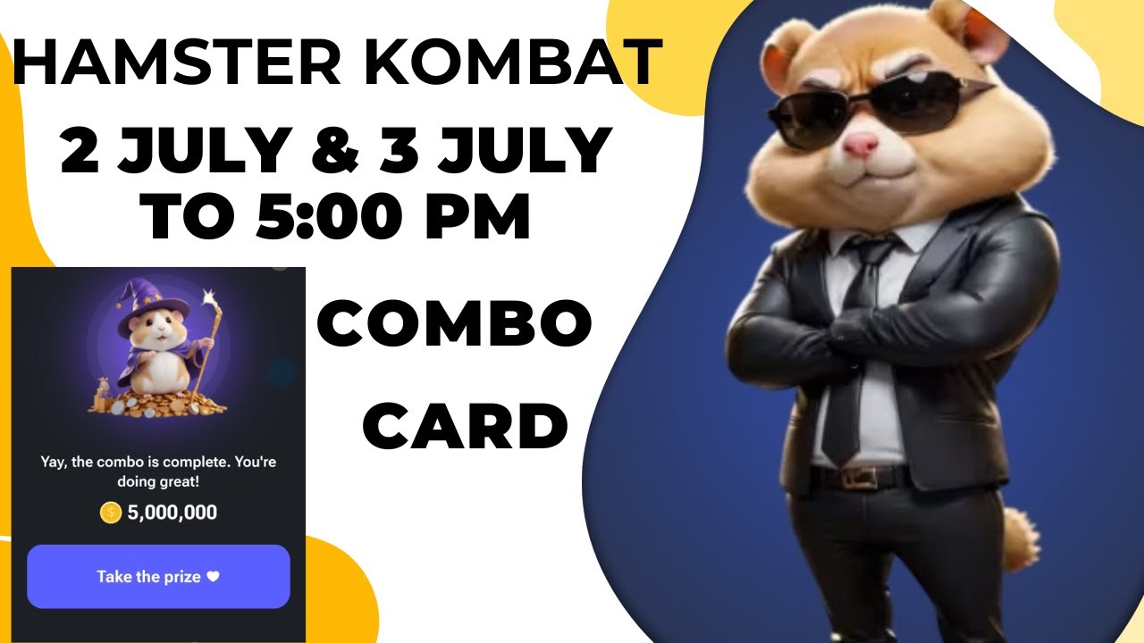 2 & 3 July Hamster Kombat Daily Combo Card || Today Hamster Kombat ...