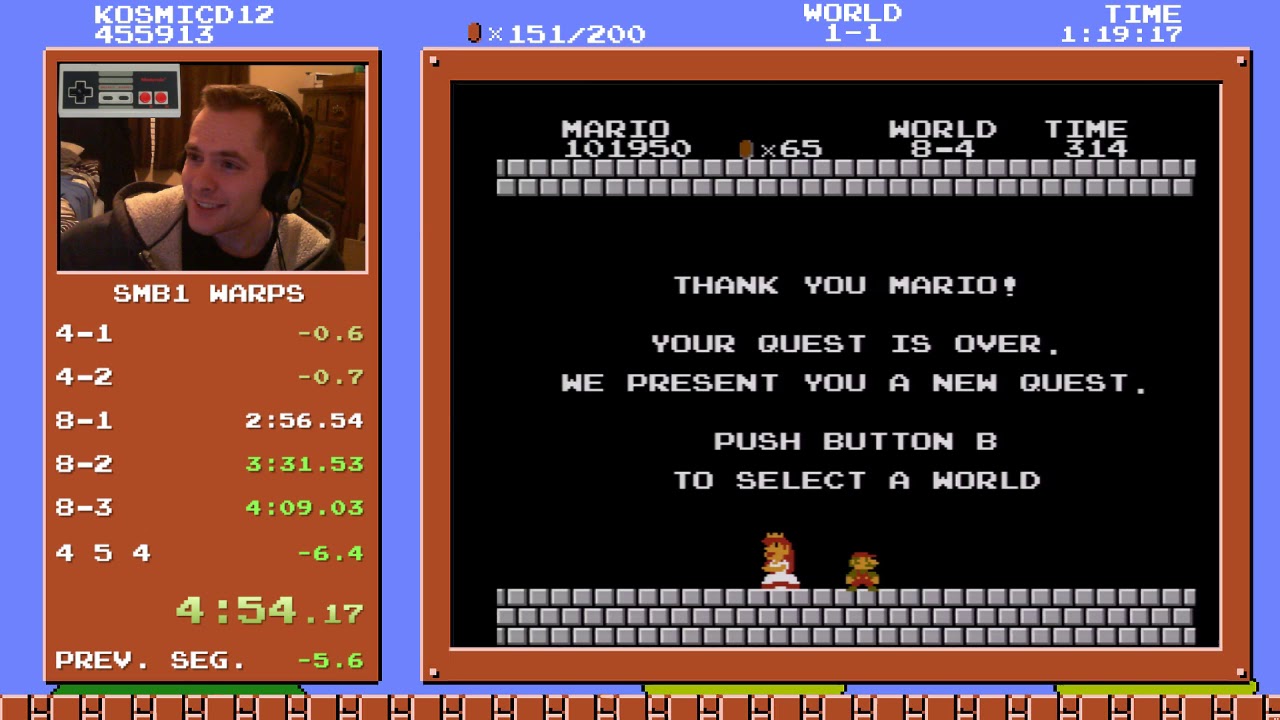 Super Mario Bros. Speedrun in 4:54.17 (April Fools) - YouTube
