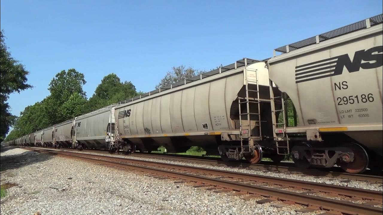 NS 9772 (GE C44-9W) leads NS 42N - YouTube