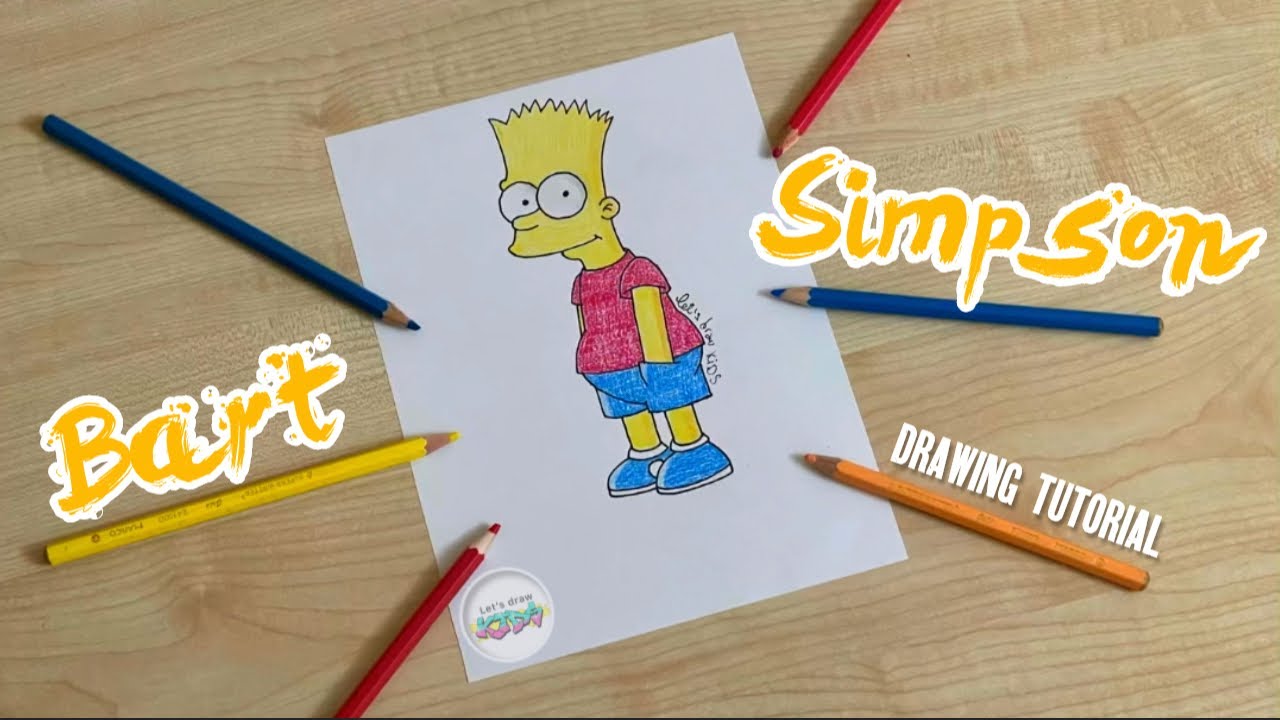 The Simpsons / Bart Simpsons drawing tutorial - YouTube