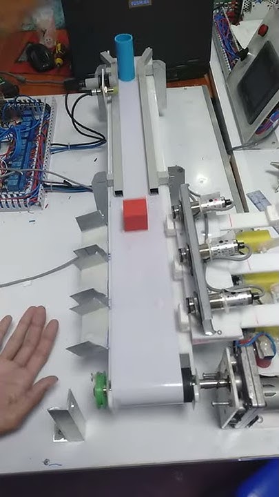 Color Sorting Machine using PLC - YouTube