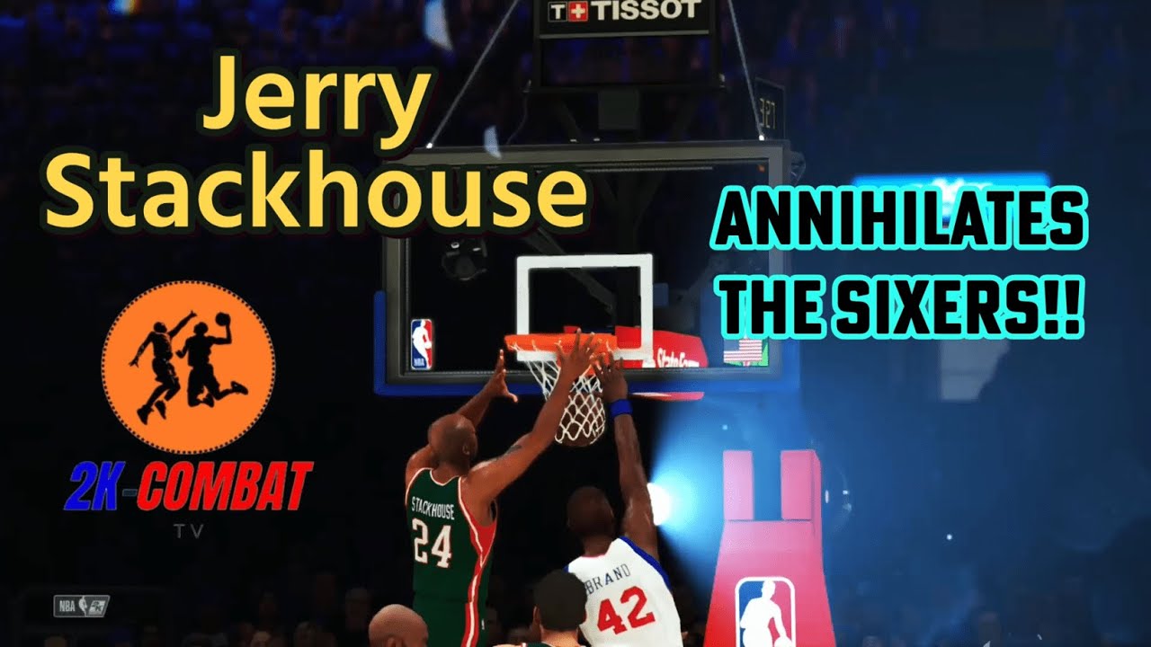 Jerry Stackhouse Annihilates the Sixers: Unstoppable Force! - YouTube