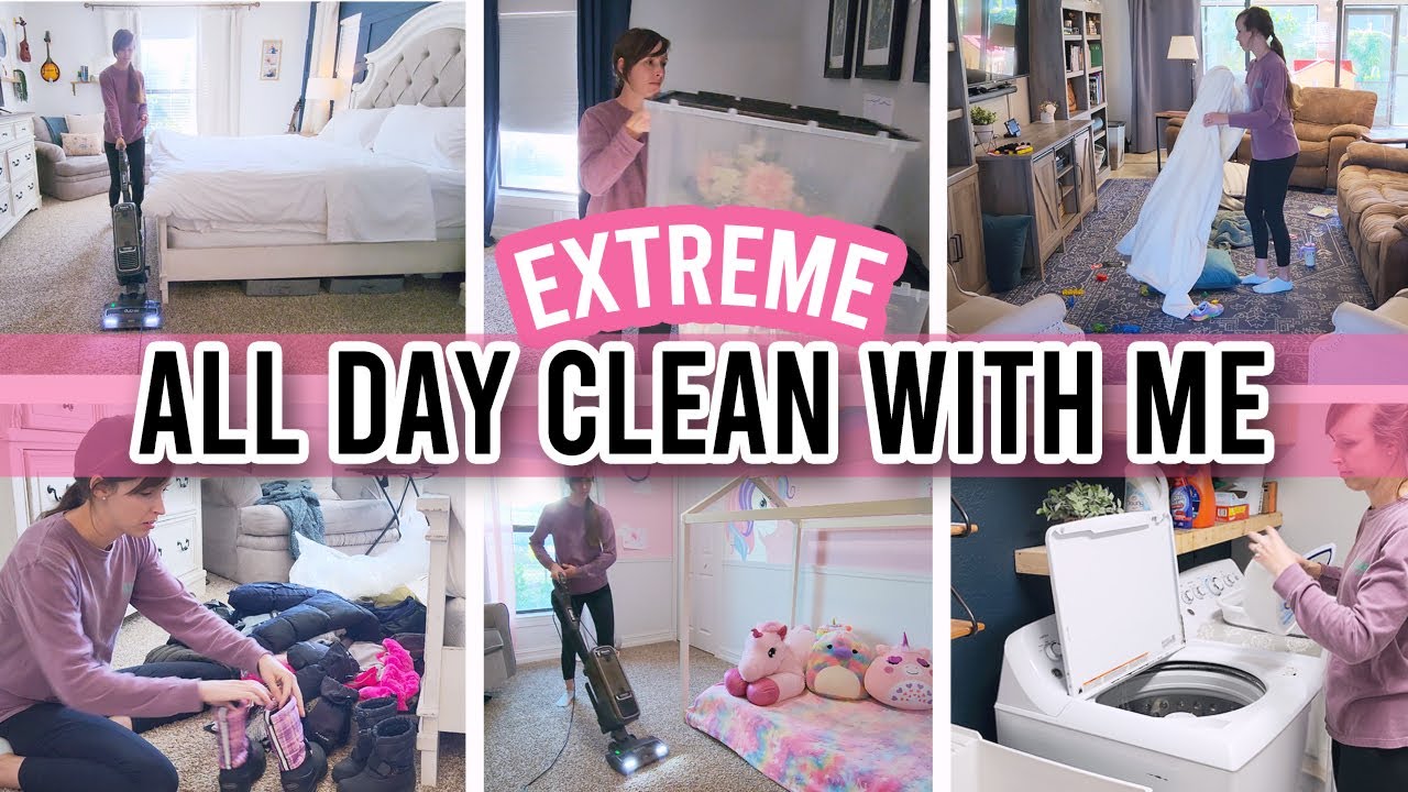 *NEW* ALL DAY Clean With Me! | Whole House Cleaning Motivation | Clean ...