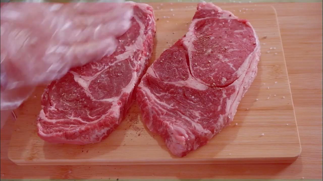 How To Cook Veal Angus Rib Eye Steak ريب أي ستيك لحم عجل انجوس من اجود انواع الستيك Youtube